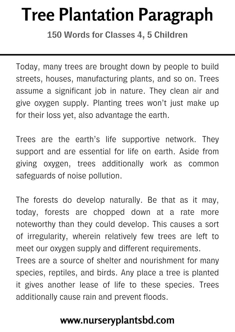 The Best Tree Plantation Paragraph - January 2026